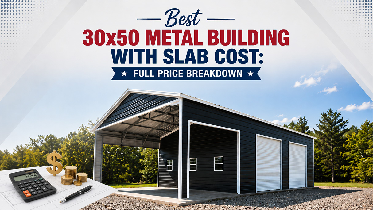 30x50 Metal Building with Slab Cost - Full Price Breakdown
